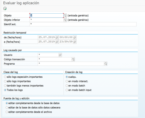 Cómo crear un LOG SLG1 | Oreka IT